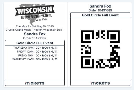 Delivery Options – iTickets